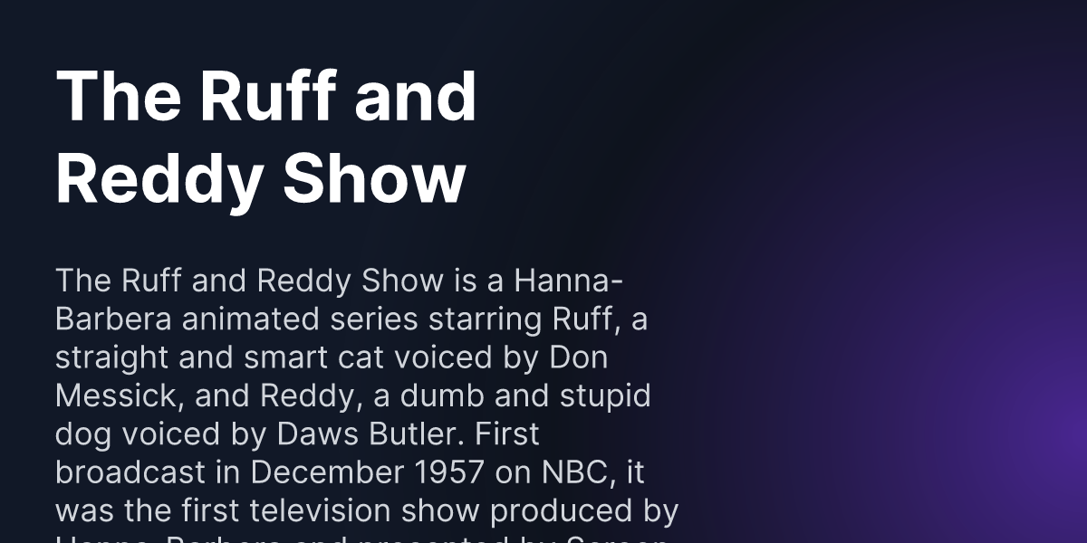 The Ruff and Reddy Show | beConfident - Learn English Quickly and ...